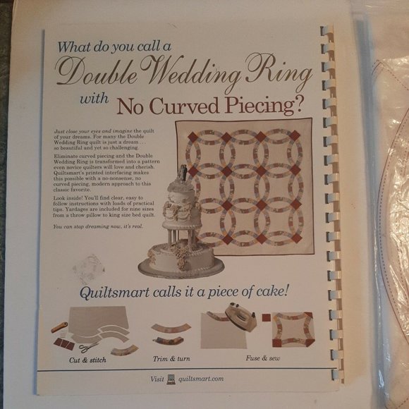 Quiltsmart | Other | Double Wedding Ring Quilt Smart Pattern And ...